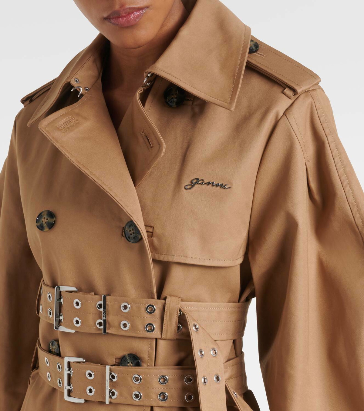 Ganni Cotton trench coat GANNI