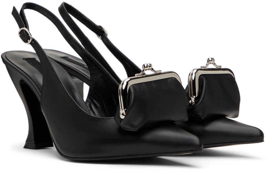 Pushbutton Black Coin Purse Heels Pushbutton