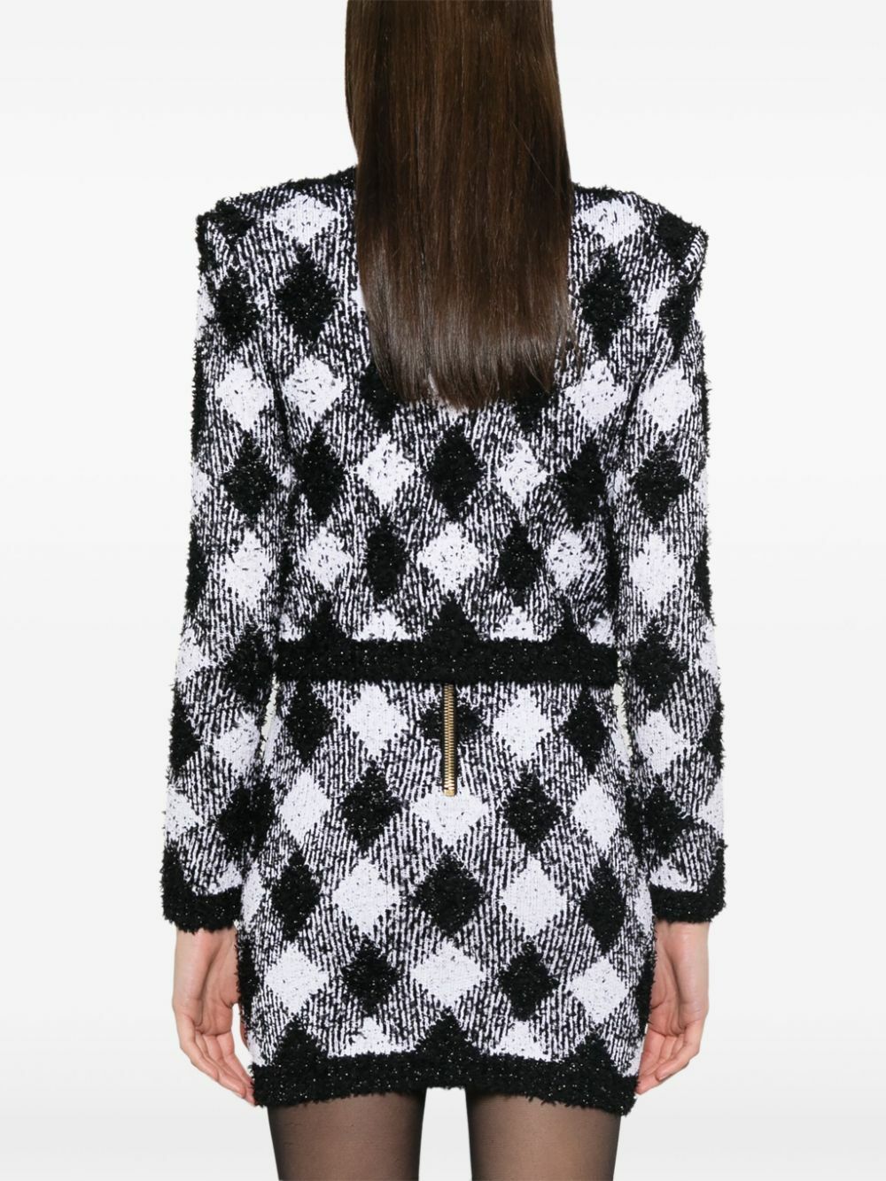 Balmain Gingham Tweed Jacket Balmain