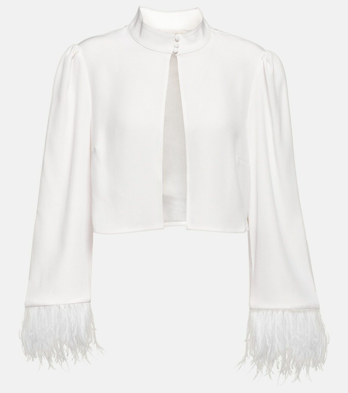 Rixo Bridal Addison feather-trimmed jacket Rixo