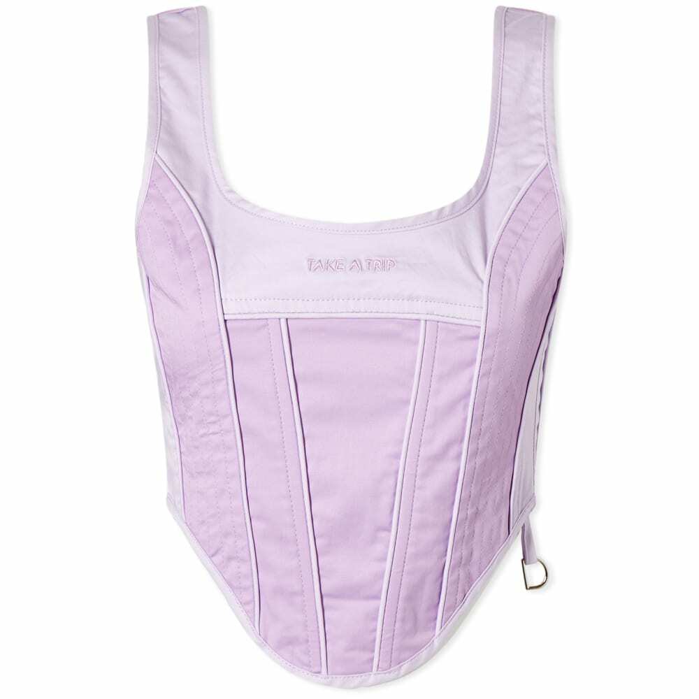 House Of Sunny Women's Moto Racer Corset Top in Violet House Of Sunny