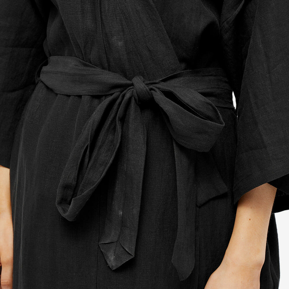 Deiji Studios Women's 02 Linen Robe in Deep Black Deiji Studios