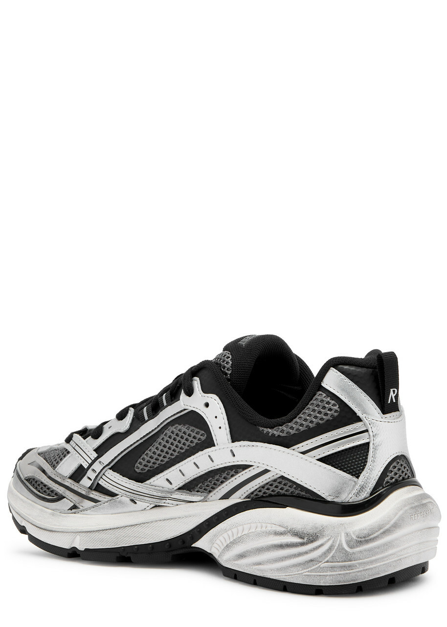 Represent Storm Runner Panelled Mesh Sneakers Silver Represent