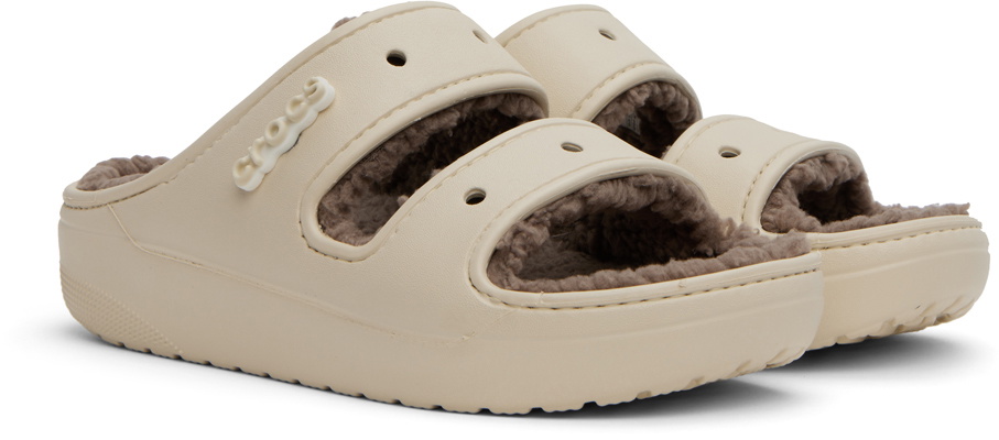 Crocs Beige Classic Cozzzy Sandals Crocs