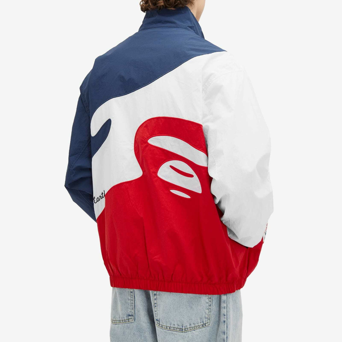 Men's AAPE Big Aape Head Nylon Jacket in Navy AAPE by A Bathing Ape