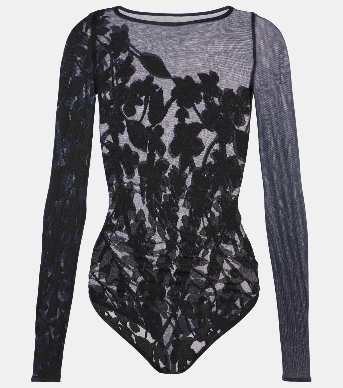 Wolford Graphic Flower sheer mesh bodysuit Wolford