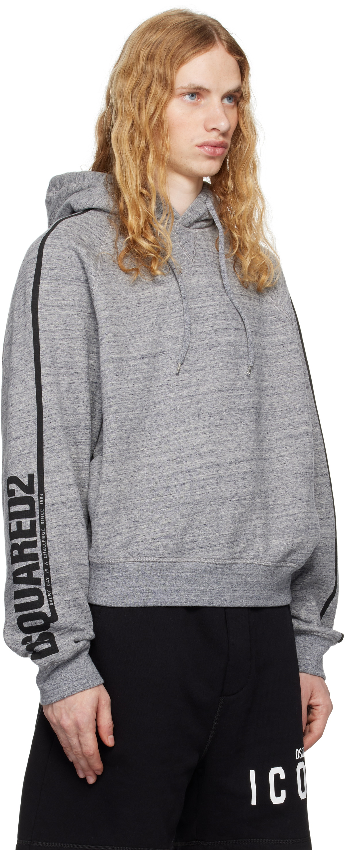 Dsquared2 Gray Cipro Raglan Fit Hoodie Dsquared2