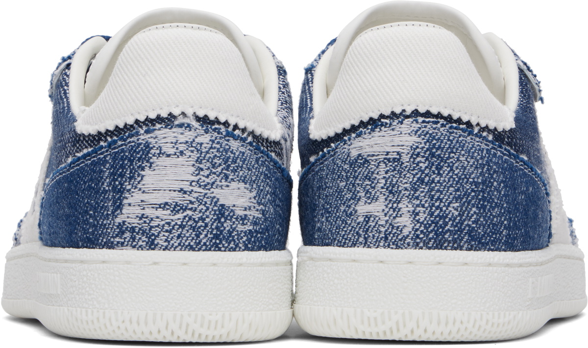 Balmain Blue Denim 'Balmain' Swan Sneakers Balmain
