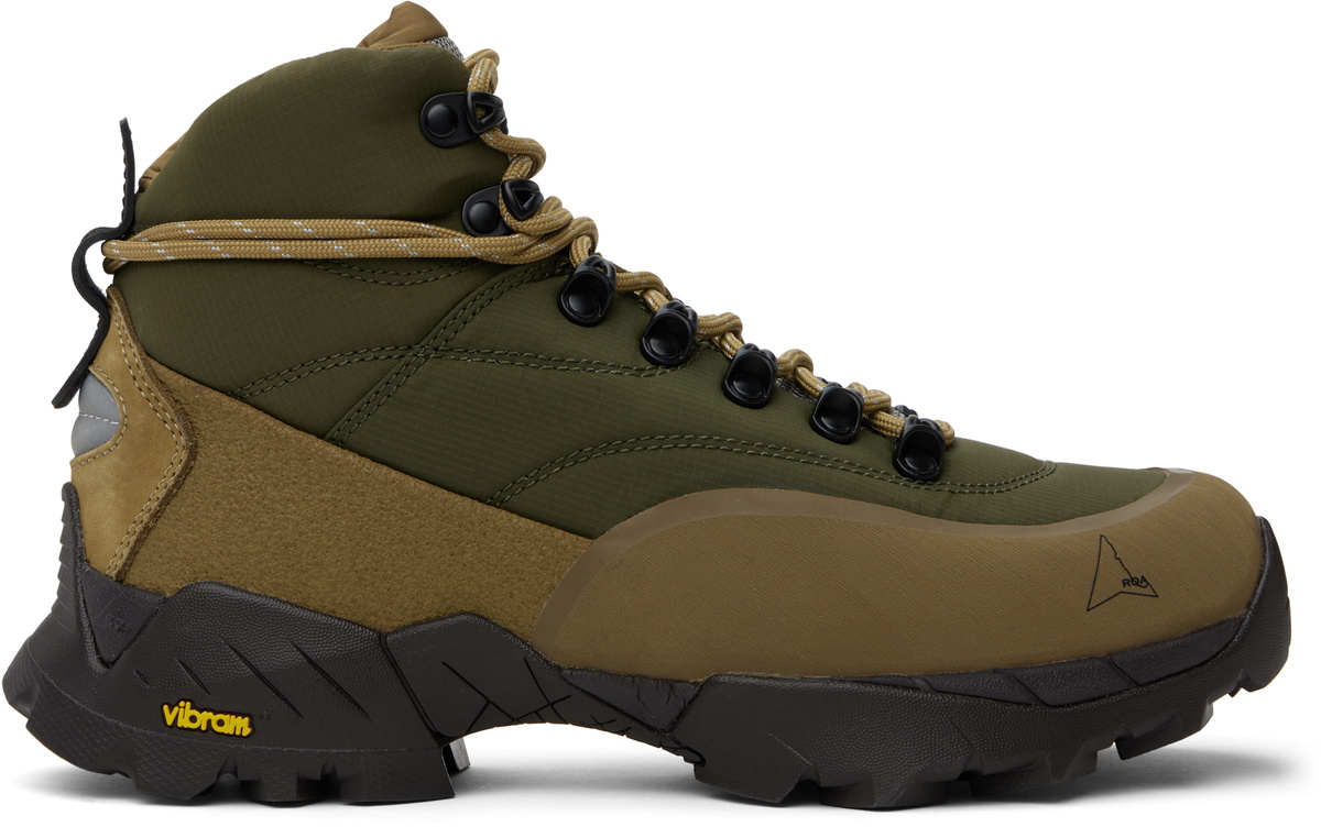 ROA Khaki & Brown Andreas Strap Boots ROA