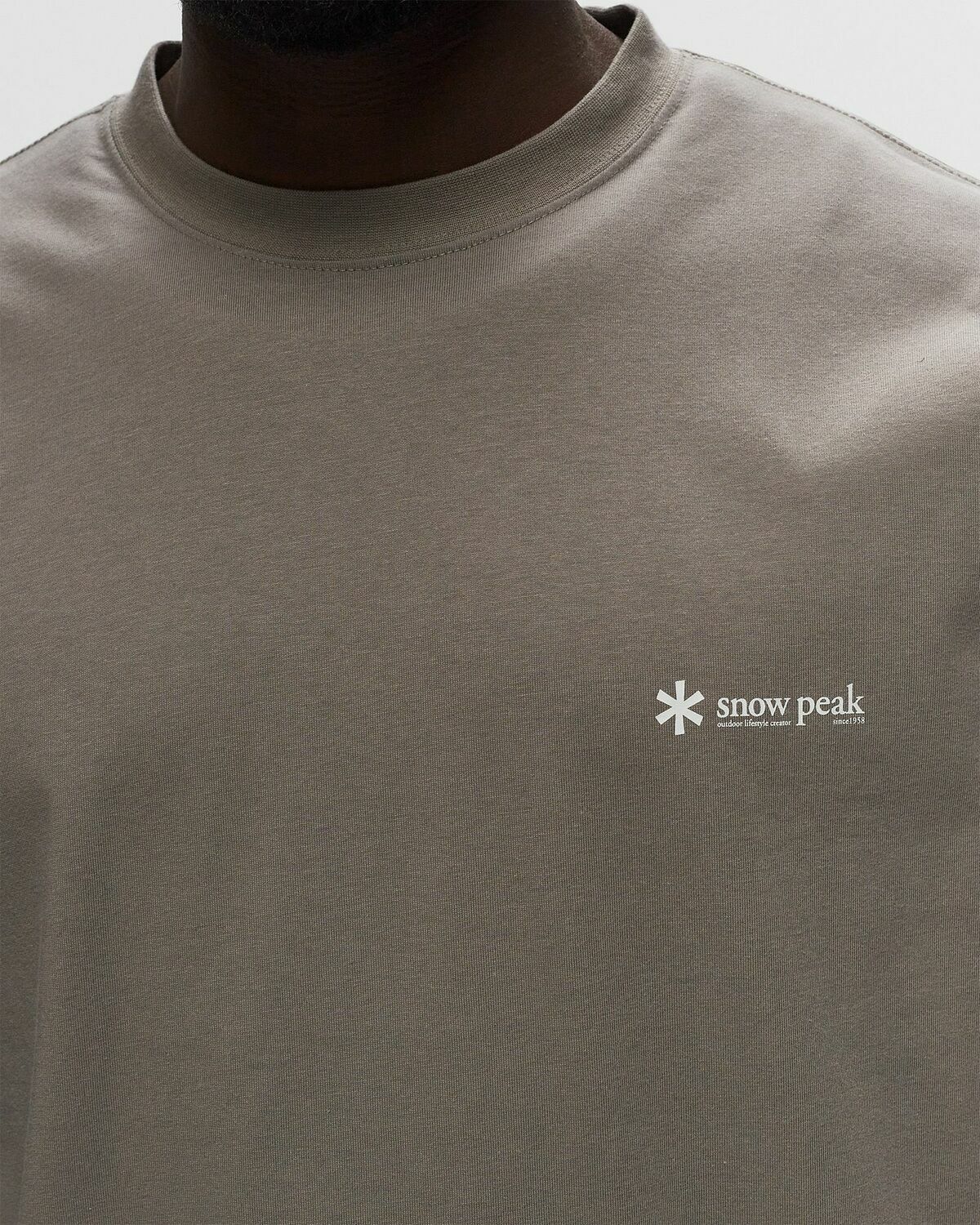 Snow Peak Sp Onepoint Logo Long Sleeve T Shirt Beige Longsleeves Snow Peak