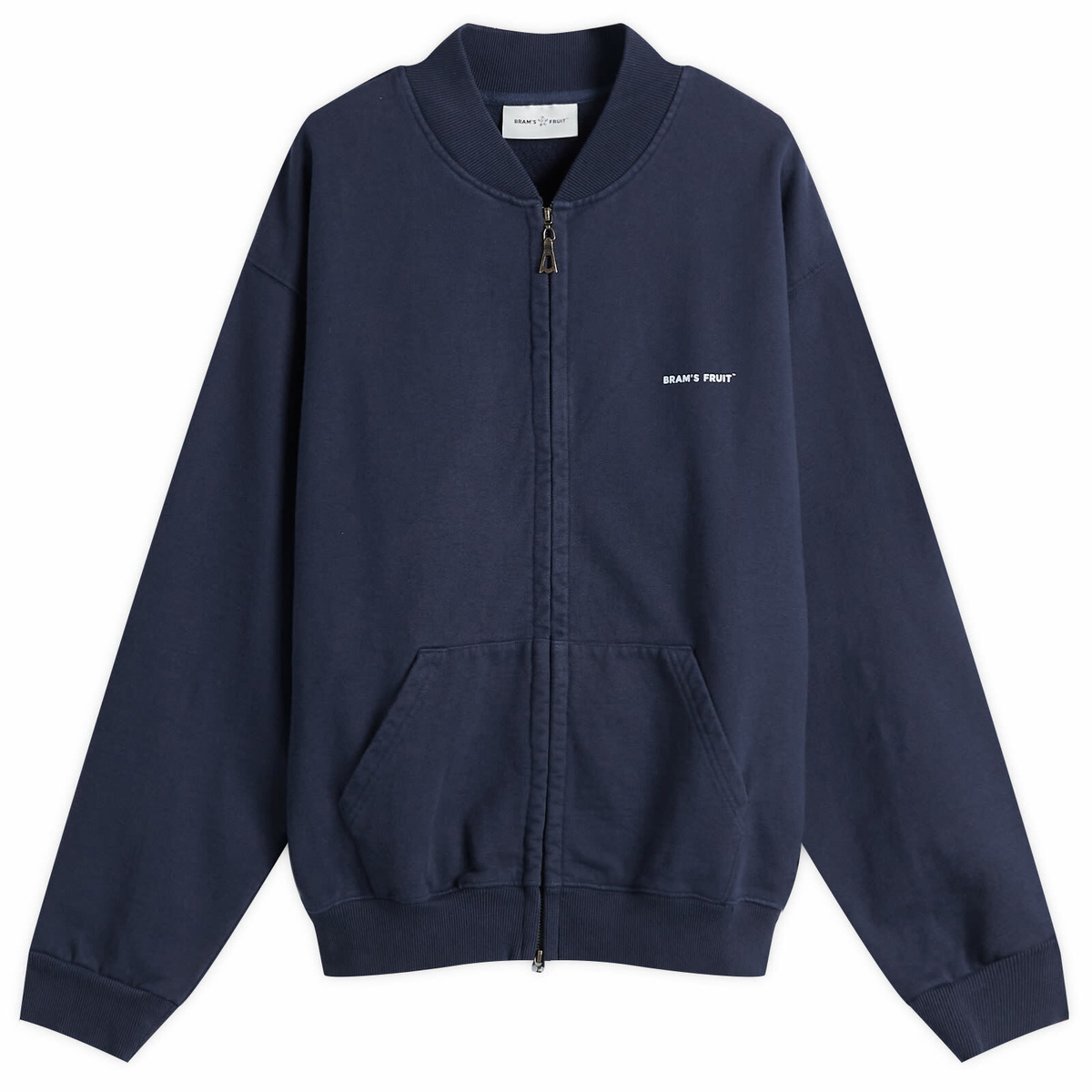 Bram's Fruit Men's Eyelett Zip Up in Navy Bram's Fruit