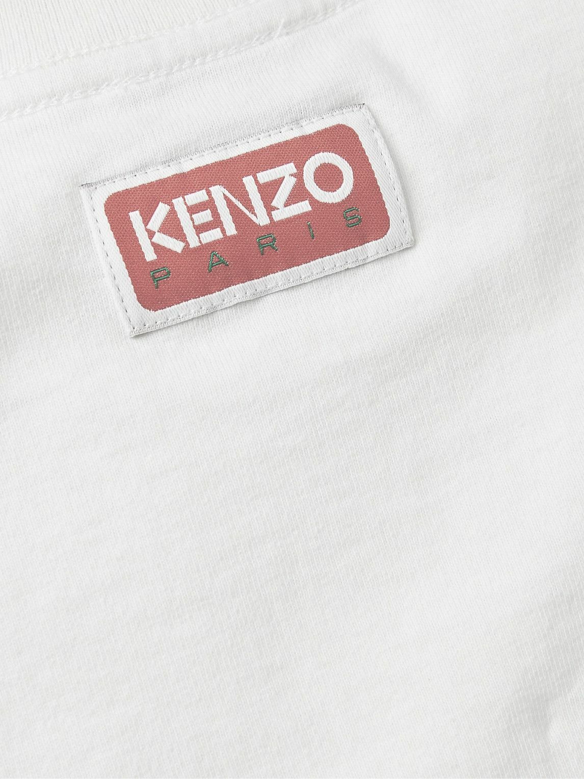 KENZO - Logo-Print Cotton-Jersey T-Shirt - White Kenzo