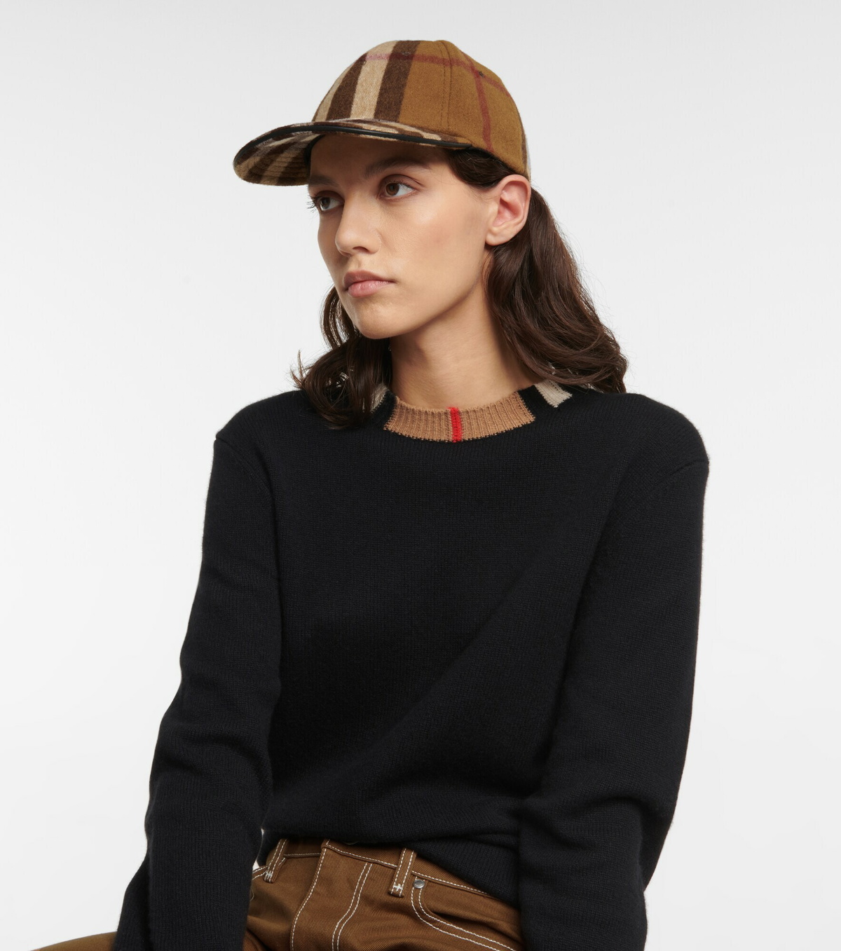 Burberry - Checked wool baseball cap Burberry