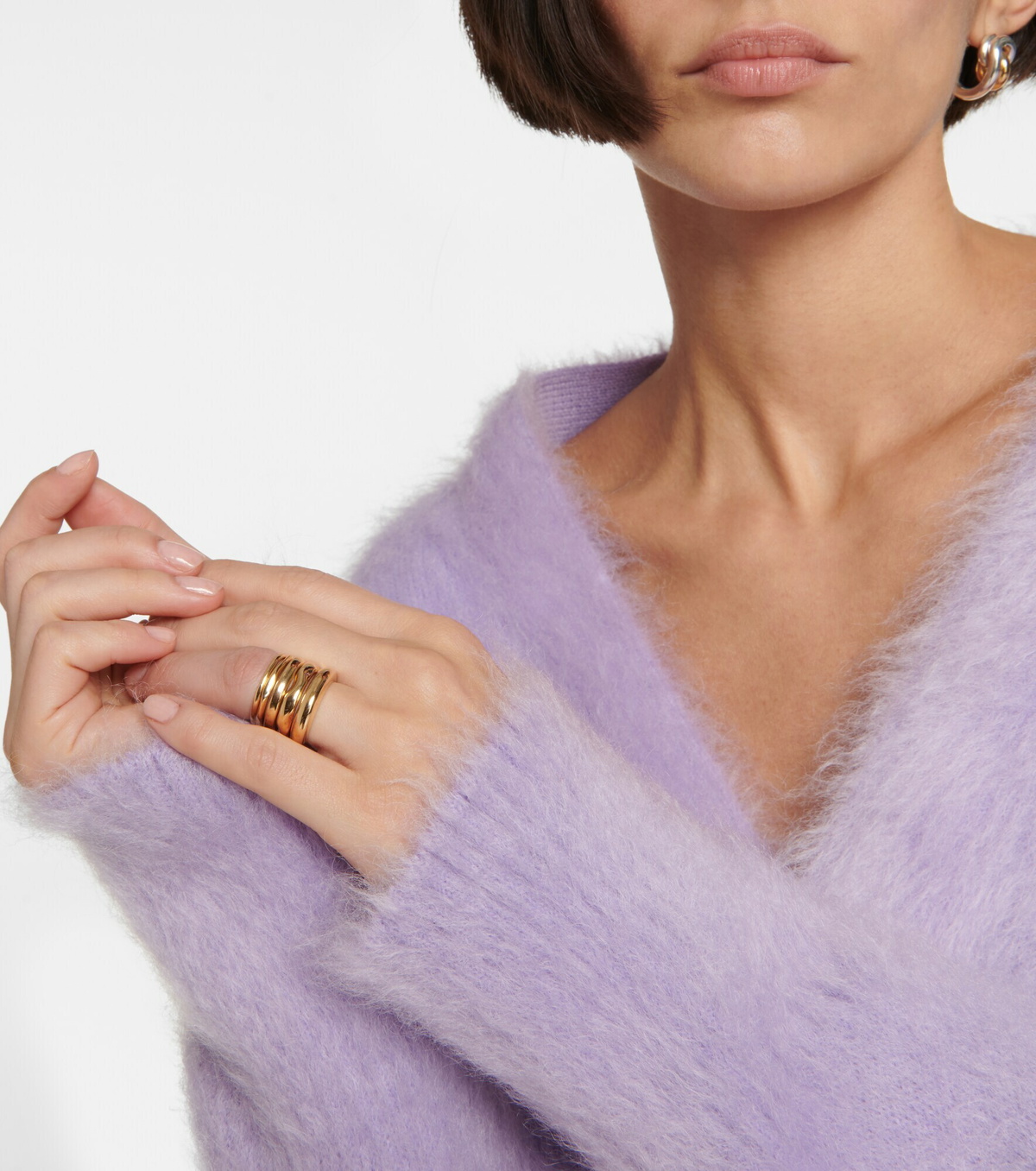 Bottega Veneta - Essentials set of 5 gold-plated rings Bottega Veneta