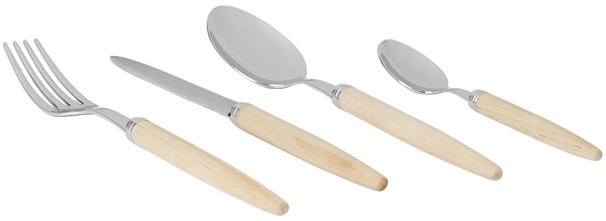 Sabre Beige Jonc Four-Piece Cutlery Set