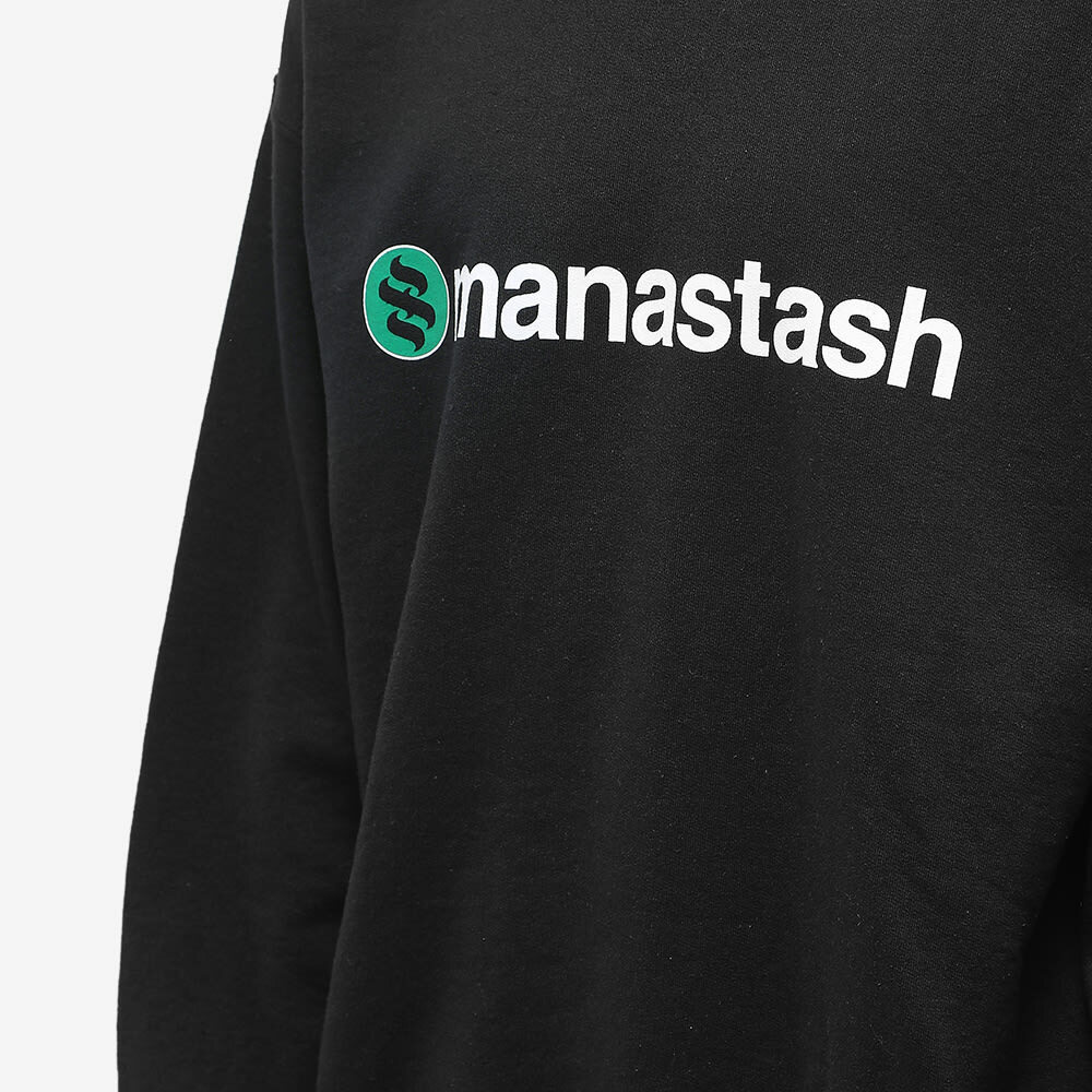 Manastash Men's Stack Logo Crew Sweat in Black Manastash