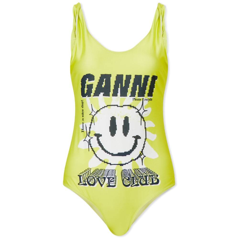 GANNI Smile Logo Swimming Costume GANNI
