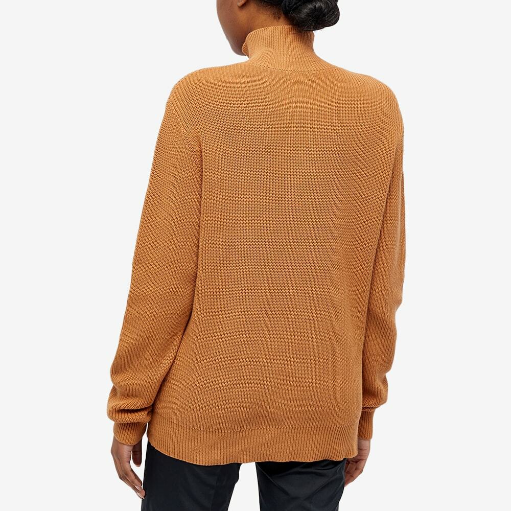 JW Anderson Women's Half Zip Jumper in Beige JW Anderson