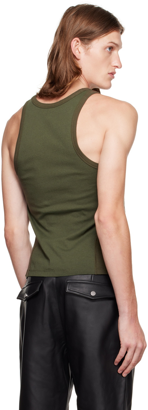 Dion Lee Khaki Rib Shift Tank Top Dion Lee