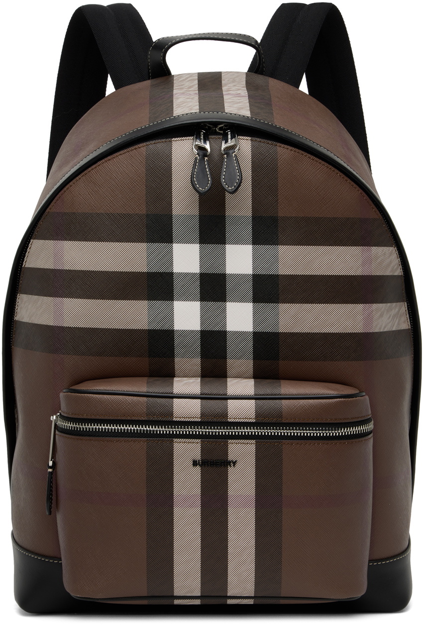 Burberry Brown Check Backpack Burberry