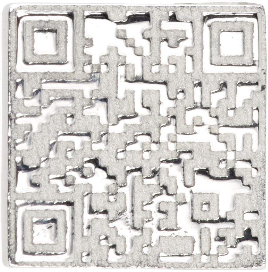 Secret of Manna Silver QR Code Single Earring Secret Of Manna