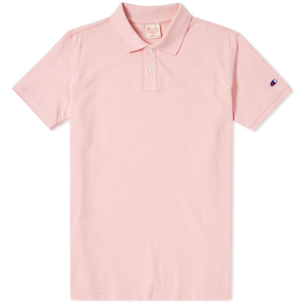 Champion Reverse Weave Pique Polo Pink Champion Reverse Weave