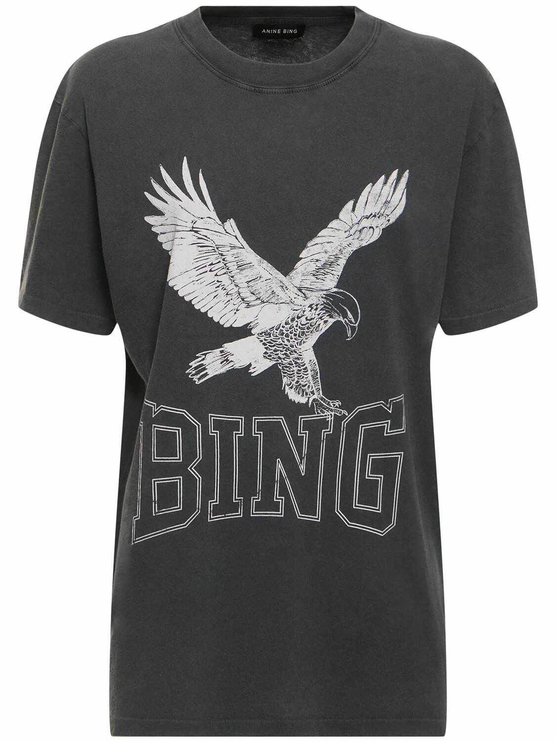 ANINE BING Lili Retro Eagle Cotton Jersey T-shirt ANINE BING