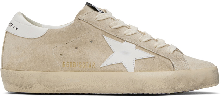 Golden Goose Beige Super-Star Sneakers Golden Goose Deluxe Brand