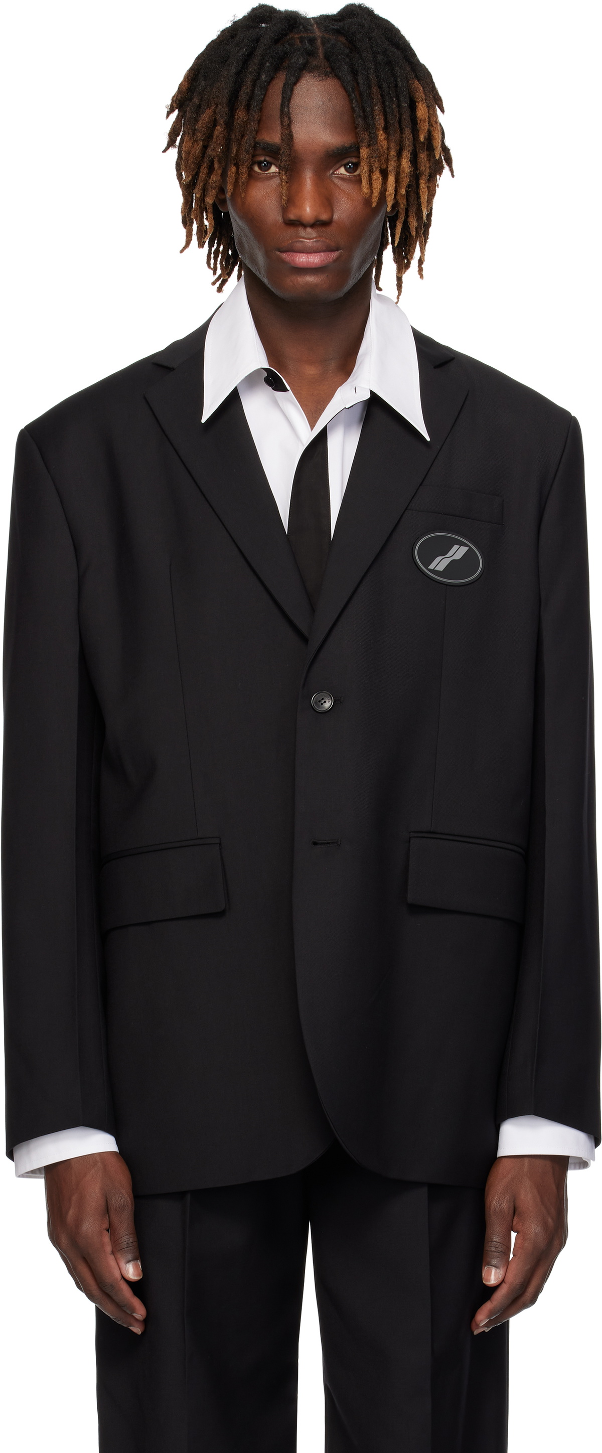 We11done Black Oversized Suit Blazer We11done
