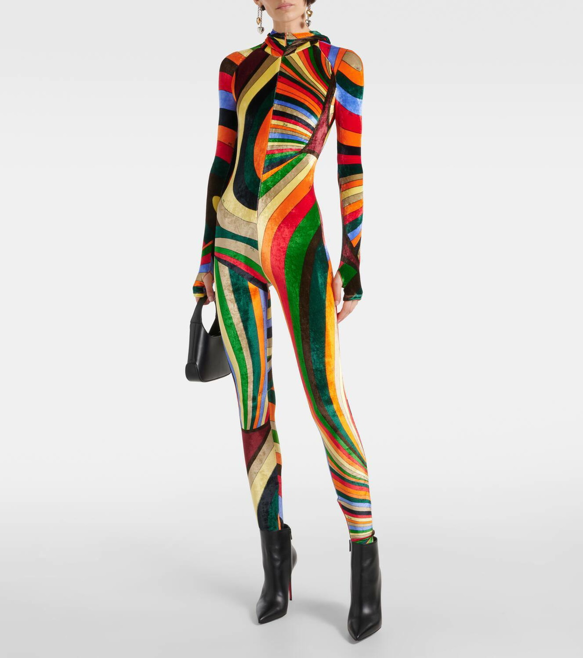 Pucci Iride printed velvet catsuit Emilio Pucci
