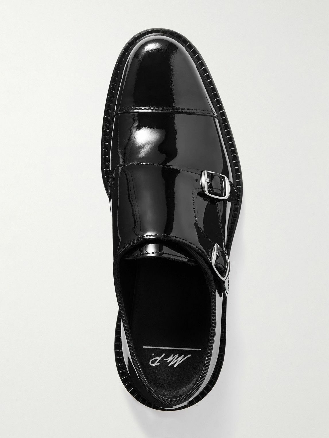 Mr P. - Patent-Leather Monk-Strap Shoes - Black Mr P.
