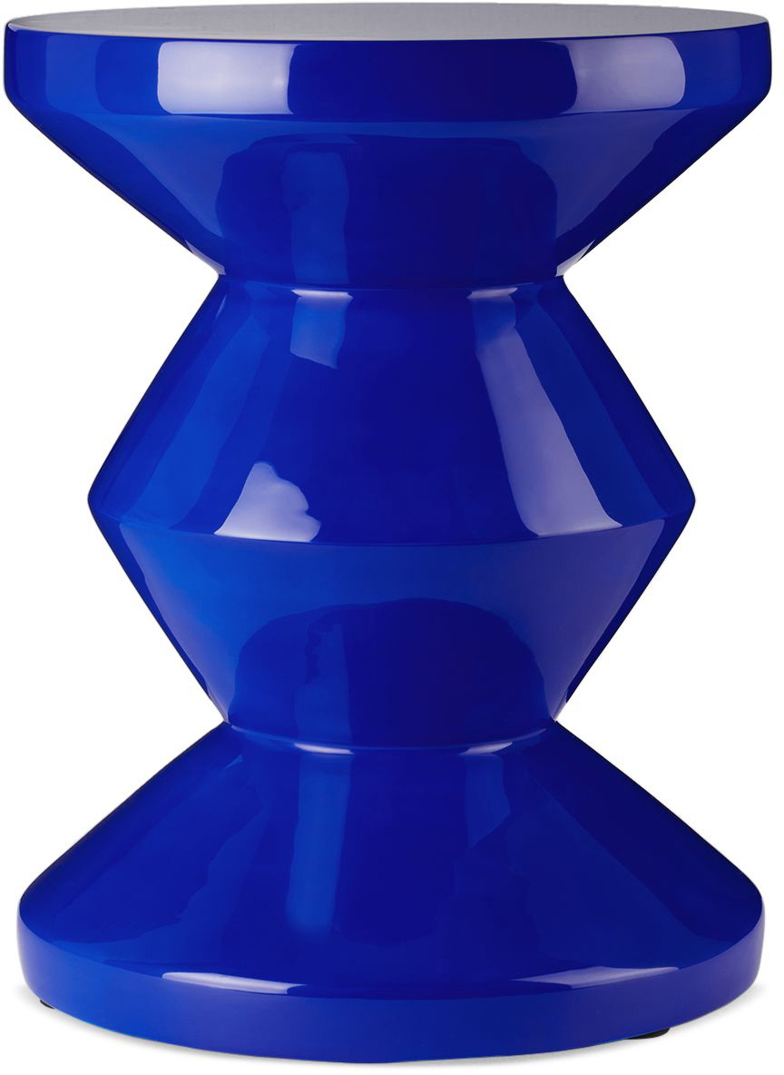 POLSPOTTEN Blue Zig Zag Stool POLSPOTTEN