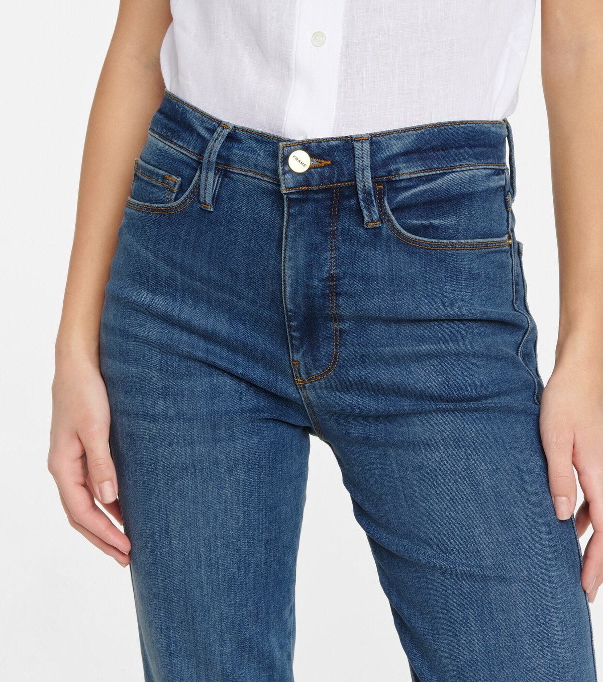 Frame - Le Sylvie high-rise cropped jeans Frame Denim