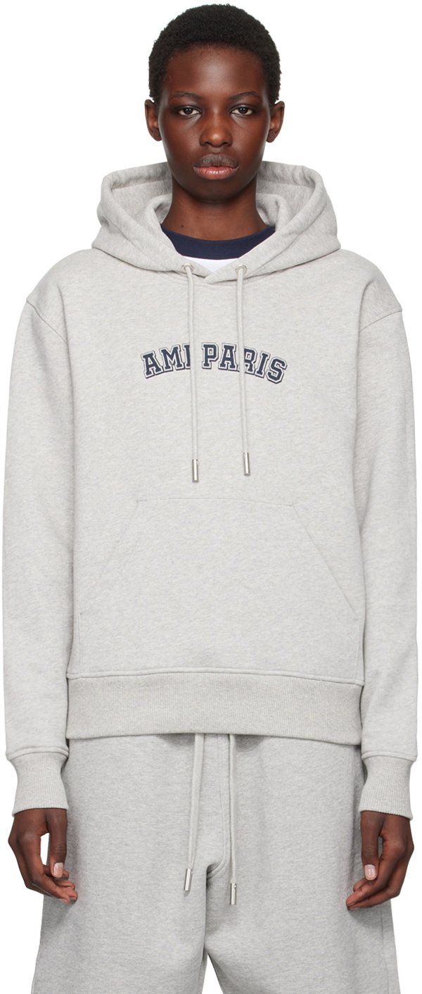 AMI Paris Gray 'Ami Paris' Hoodie AMI