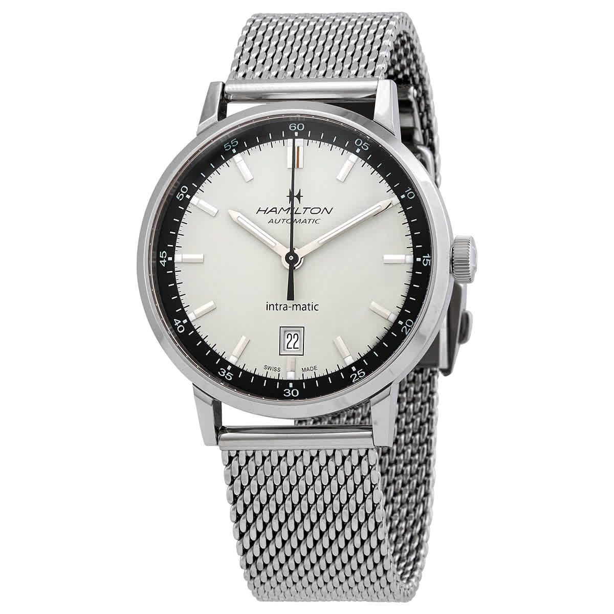 Hamilton American Classic Intra-Matic Automatic White Dial Mens Watch ...