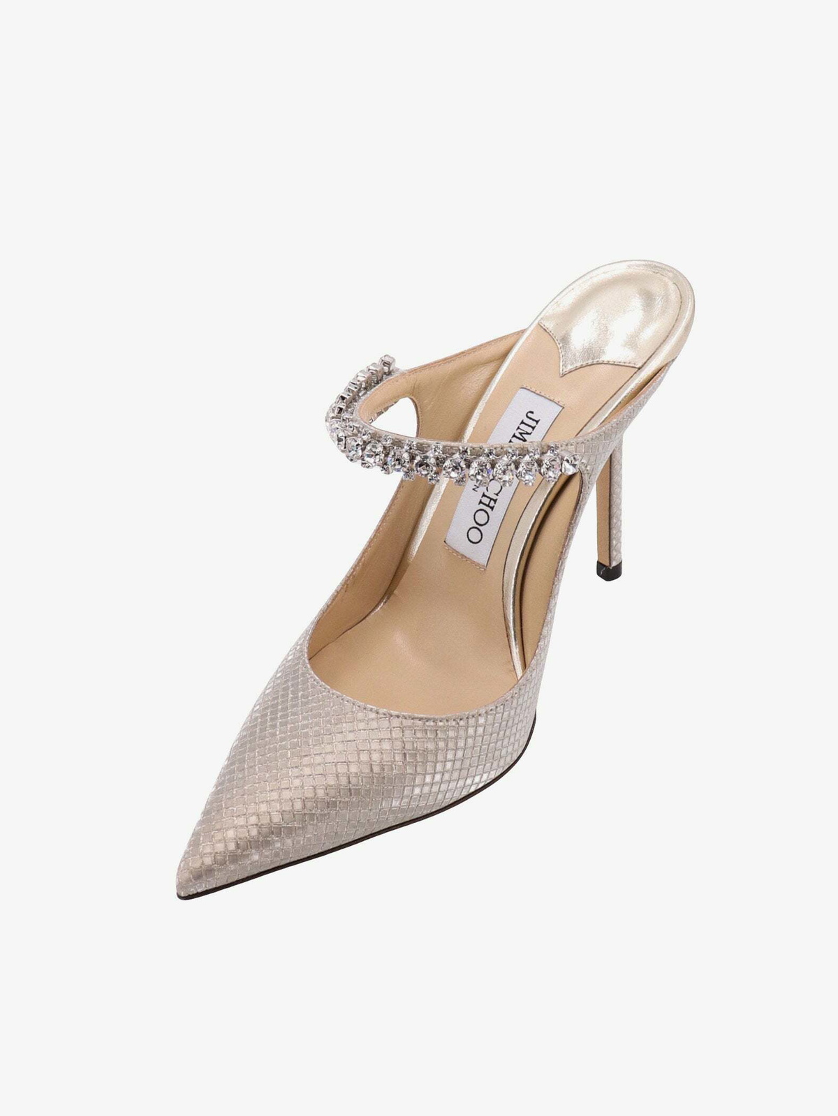 Jimmy Choo Mule Silver Womens Jimmy Choo