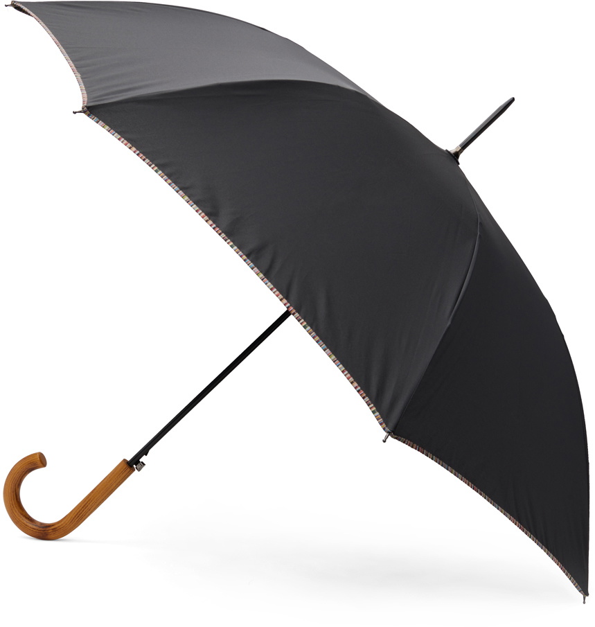 Paul Smith Black Signature Stripe Border Walker Umbrella Paul Smith