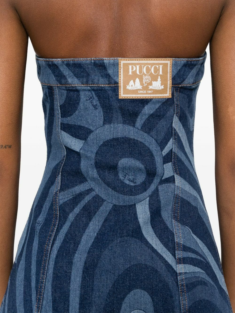 PUCCI Blue Iride-Print Dress Emilio Pucci