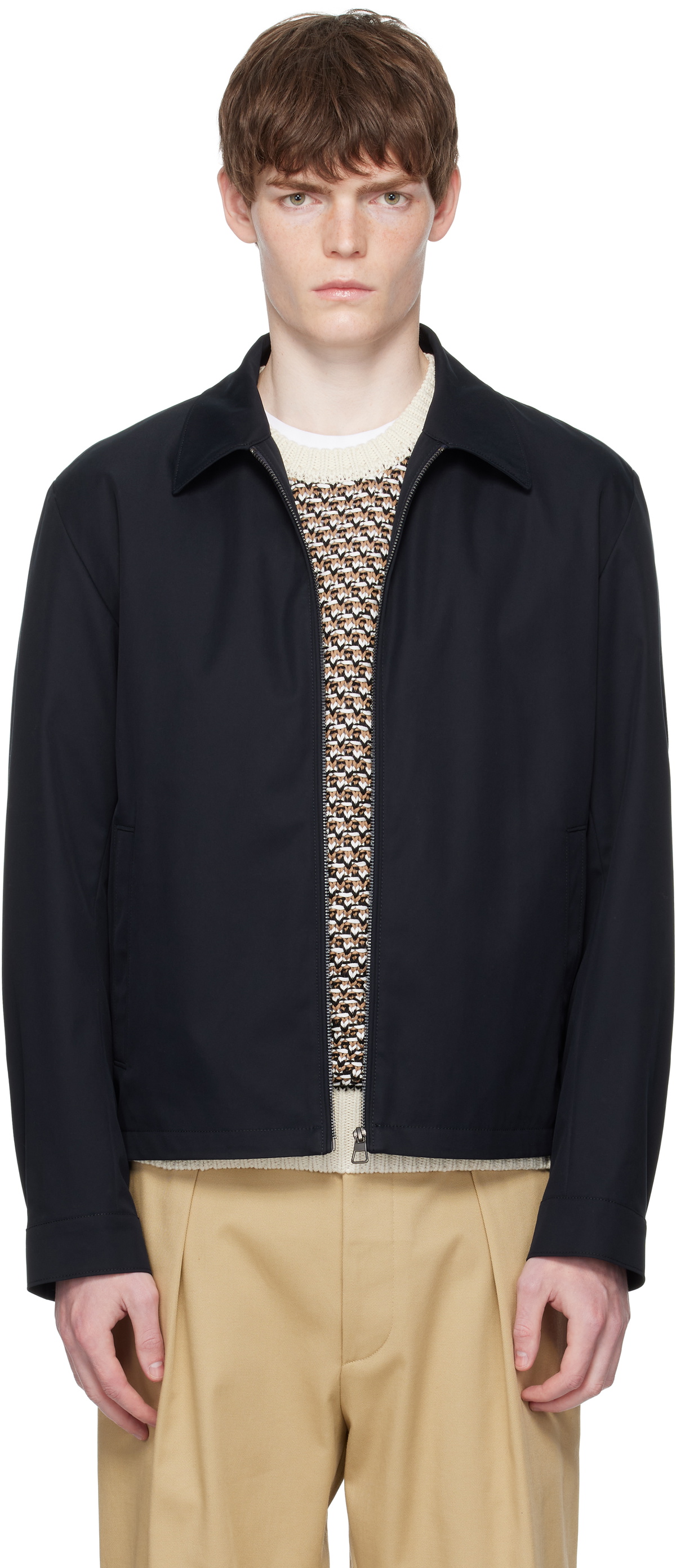 BOSS Navy BECKHAM Edition Cotton-Blend Jacket BOSS