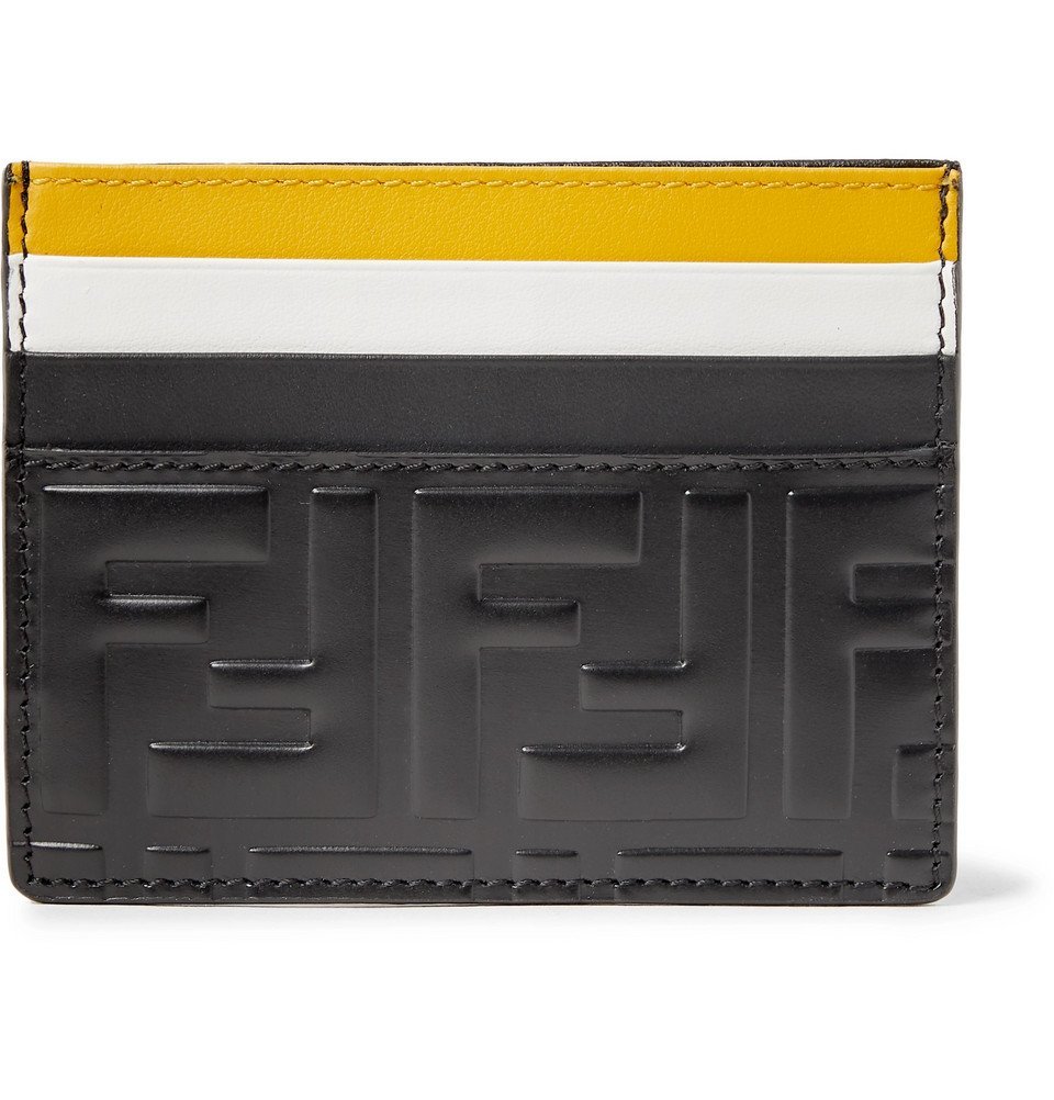 Fendi - Logo-Embossed Leather Cardholder - Men - Black Fendi