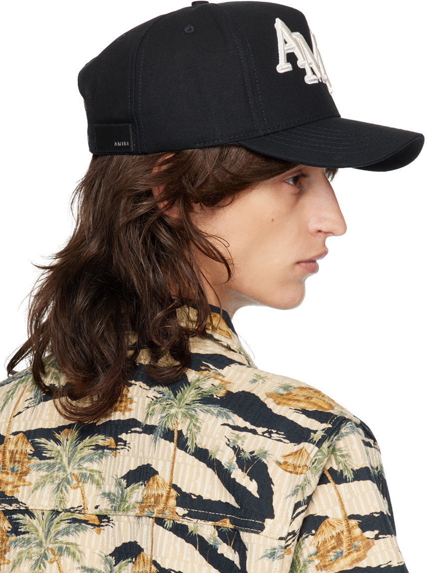 AMIRI Black Staggered 'Amiri' Canvas Cap Amiri
