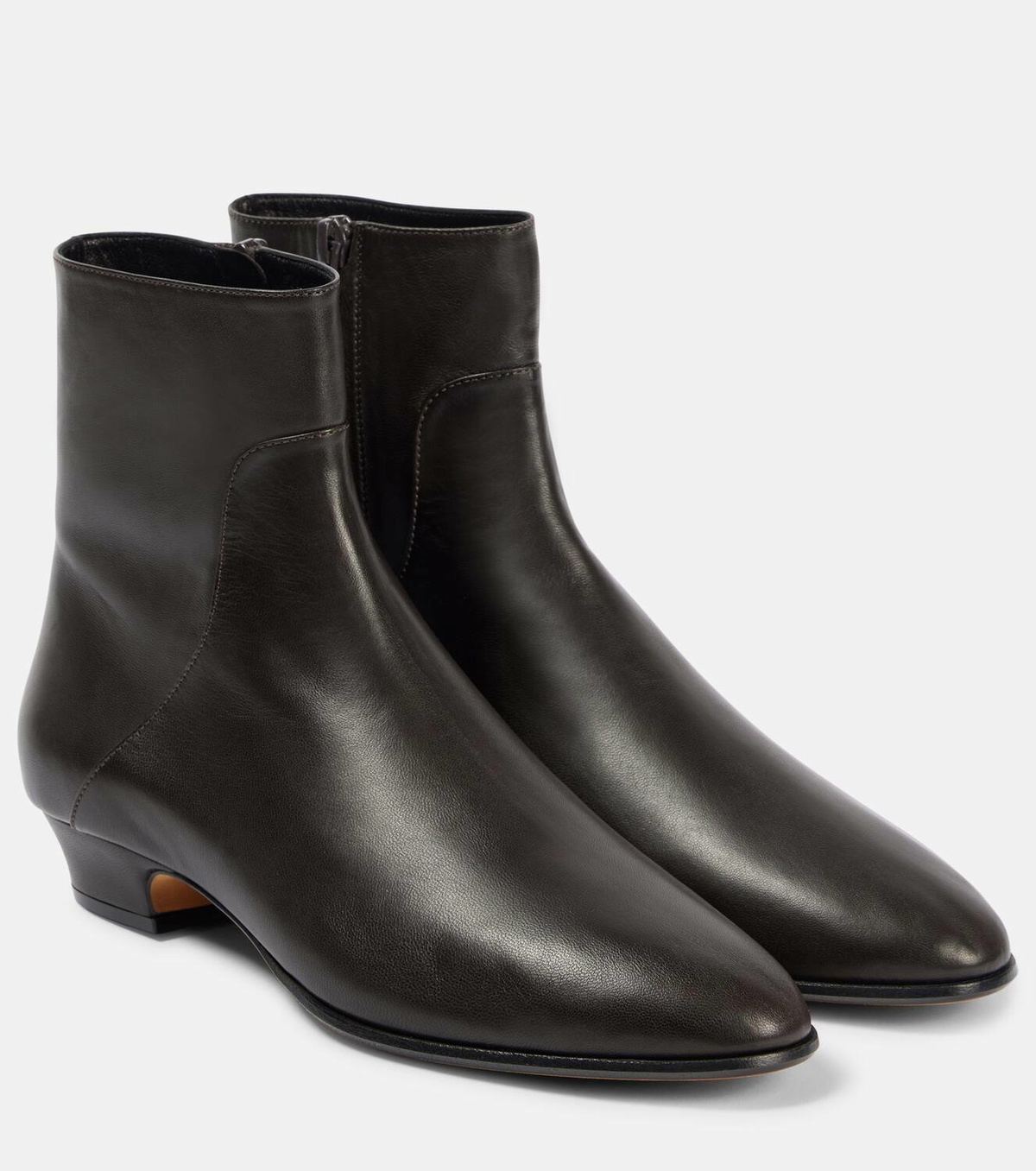 The Row Awar 25 leather ankle boots The Row