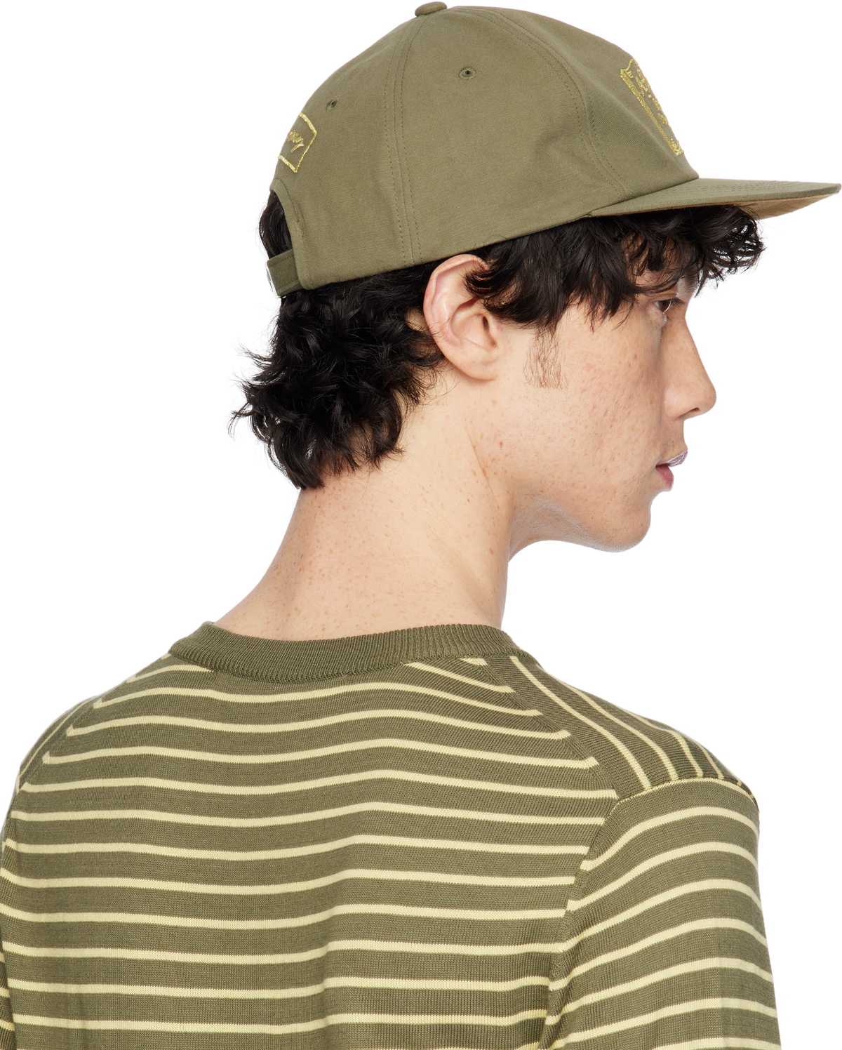 AFTER PRAY Khaki Flora Embroidered Ball Cap