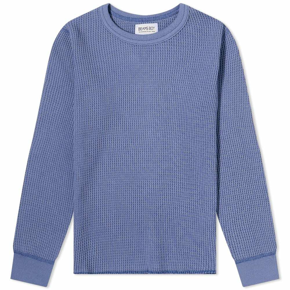Beams Boy Women's Long Sleeve Thermal Pullover in Indigo Beams Boy