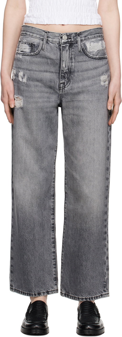 FRAME Gray 'Le Jane Crop' Jeans Frame Denim