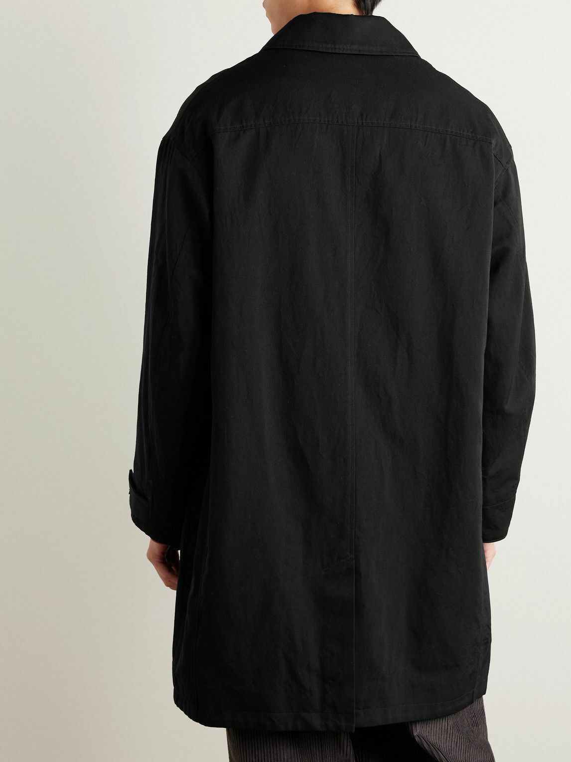 Visvim - Balmat Wool and Linen-Blend Twill Coat - Black Visvim