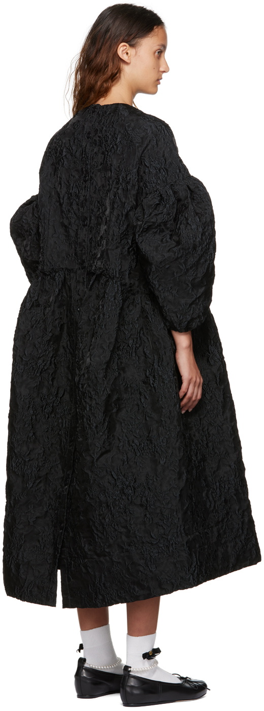 Simone Rocha Black Embroidered Midi Dress Simone Rocha
