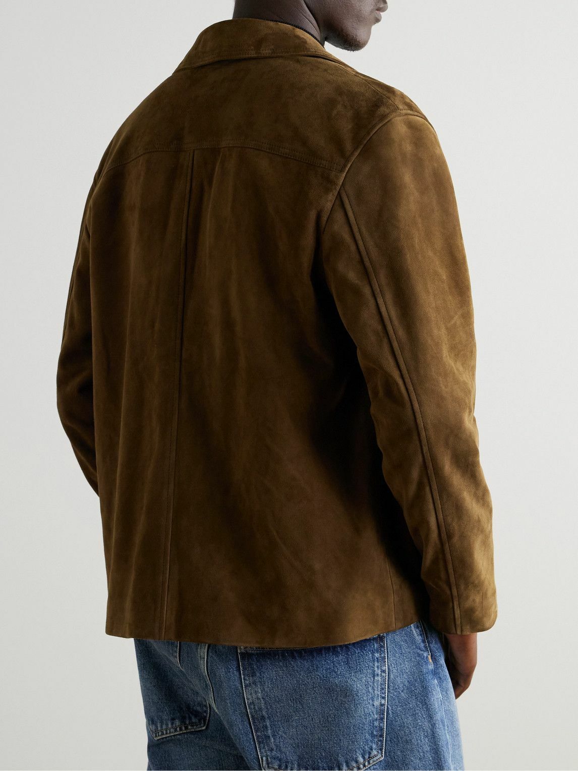 FRAME - Suede Jacket - Brown Frame Denim