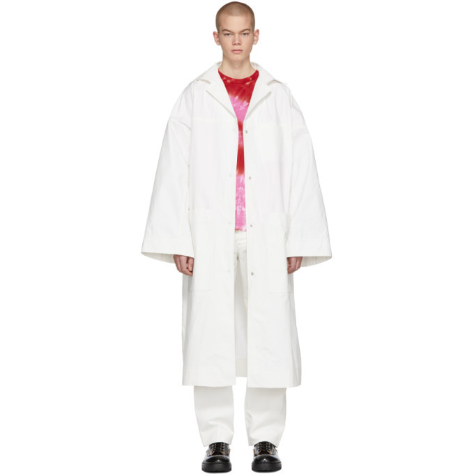 Kwaidan Editions SSENSE Exclusive White Oversized Lab Coat Kwaidan Editions