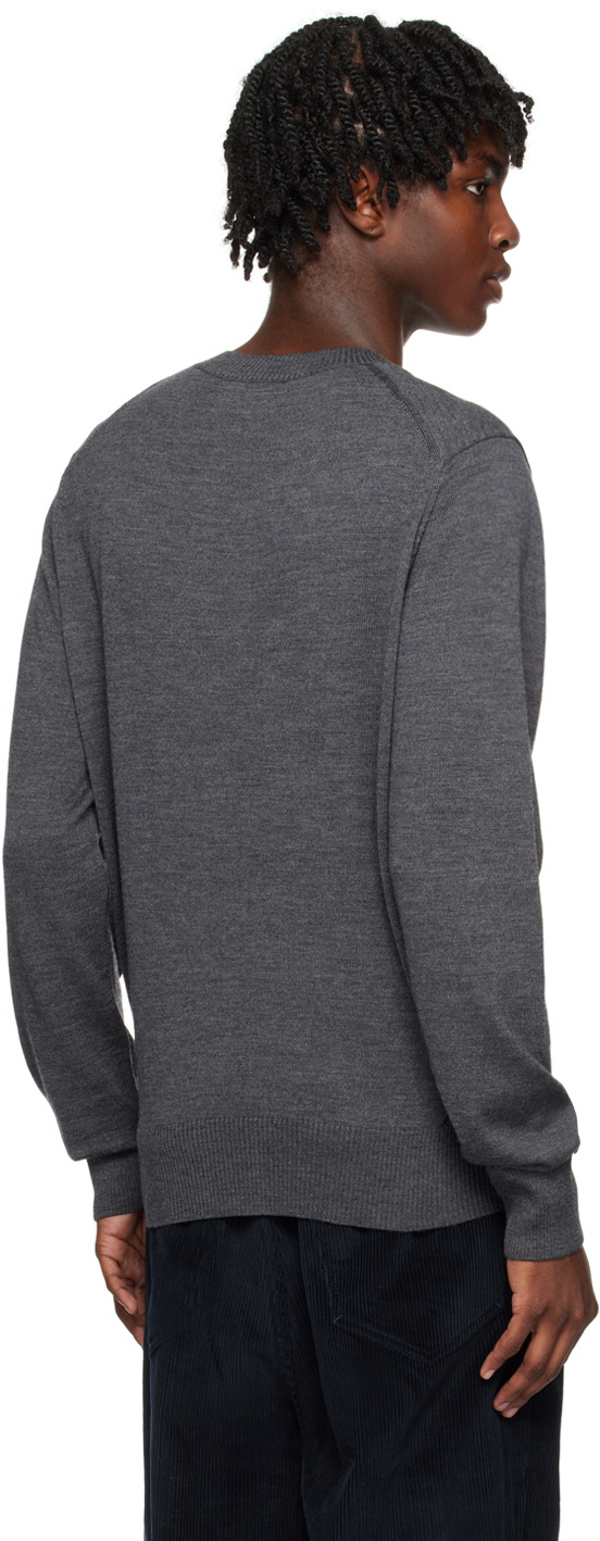 AMI Paris Gray Ami De Cœur Sweater AMI